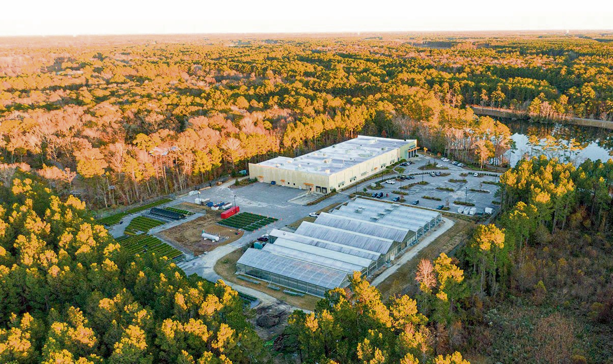 An aerial view shows the Pine Hill Business Campus site where a company ...