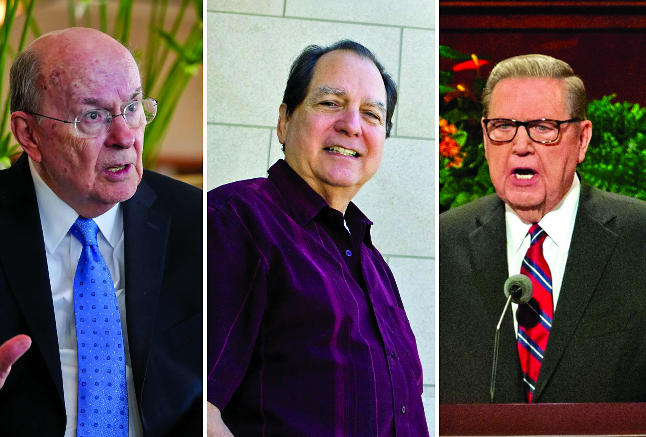 from left apostle quentin l cook the late historian d michael quinn and apostle jeffrey r ...