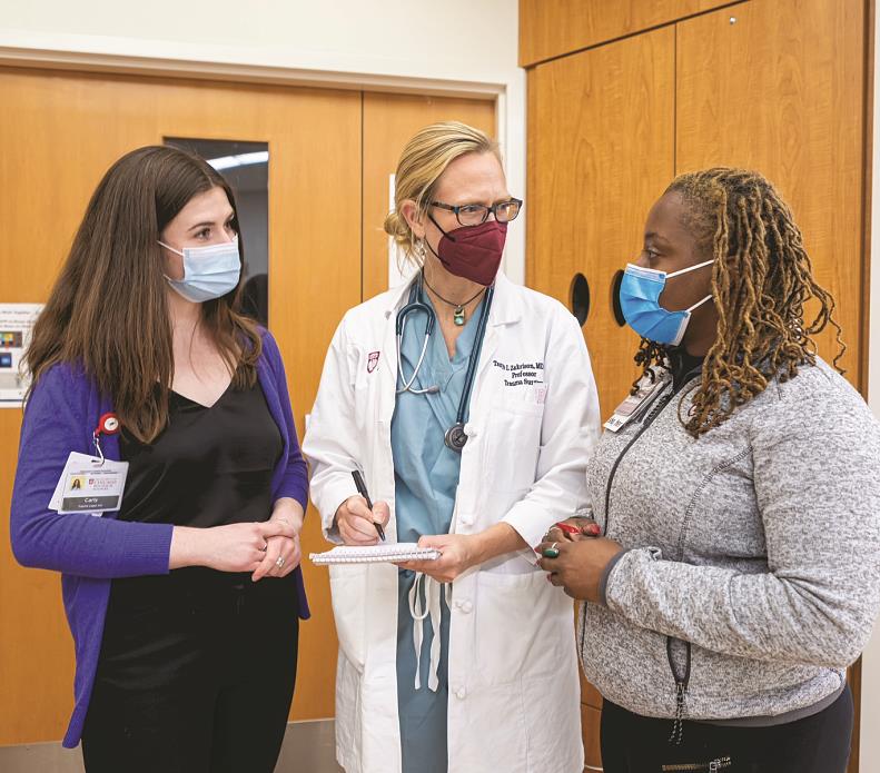 Legal Aid staff attorney Carly Loughran (from left), UChicago Medicine ...