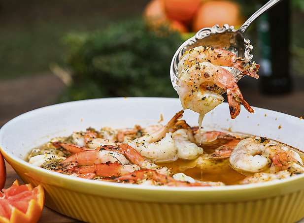 GULF SHRIMP SCAMPI WITH TEXAS CARA CARA ORANGE