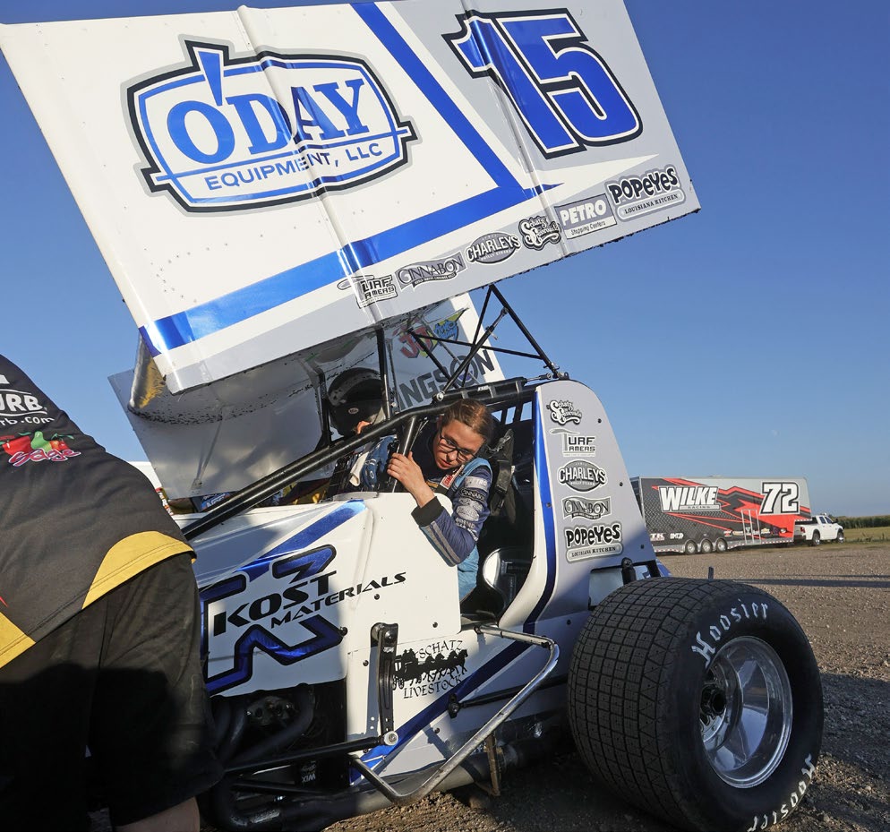 david samson the forum laela eisenschenk exits her car after running hot laps during the world ...