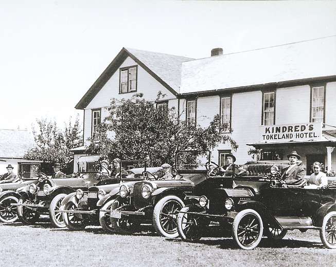 courtesy of the tokeland hotel guests pose in their cars for a 1915 ...