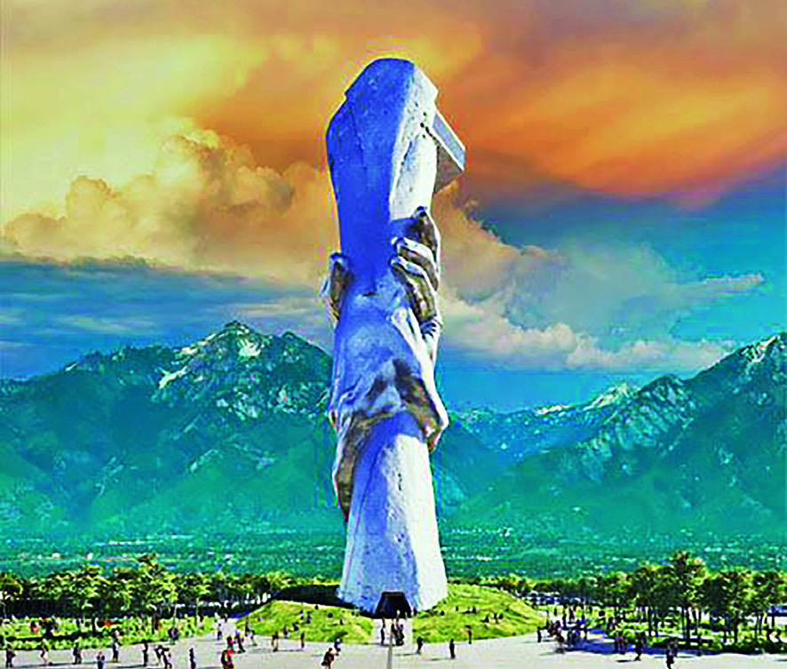 This rendering illustrates what the Statue of Responsibilty would look ...