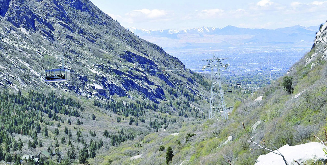 Rendering of the proposed gondola in Little Cottonwood Canyon.