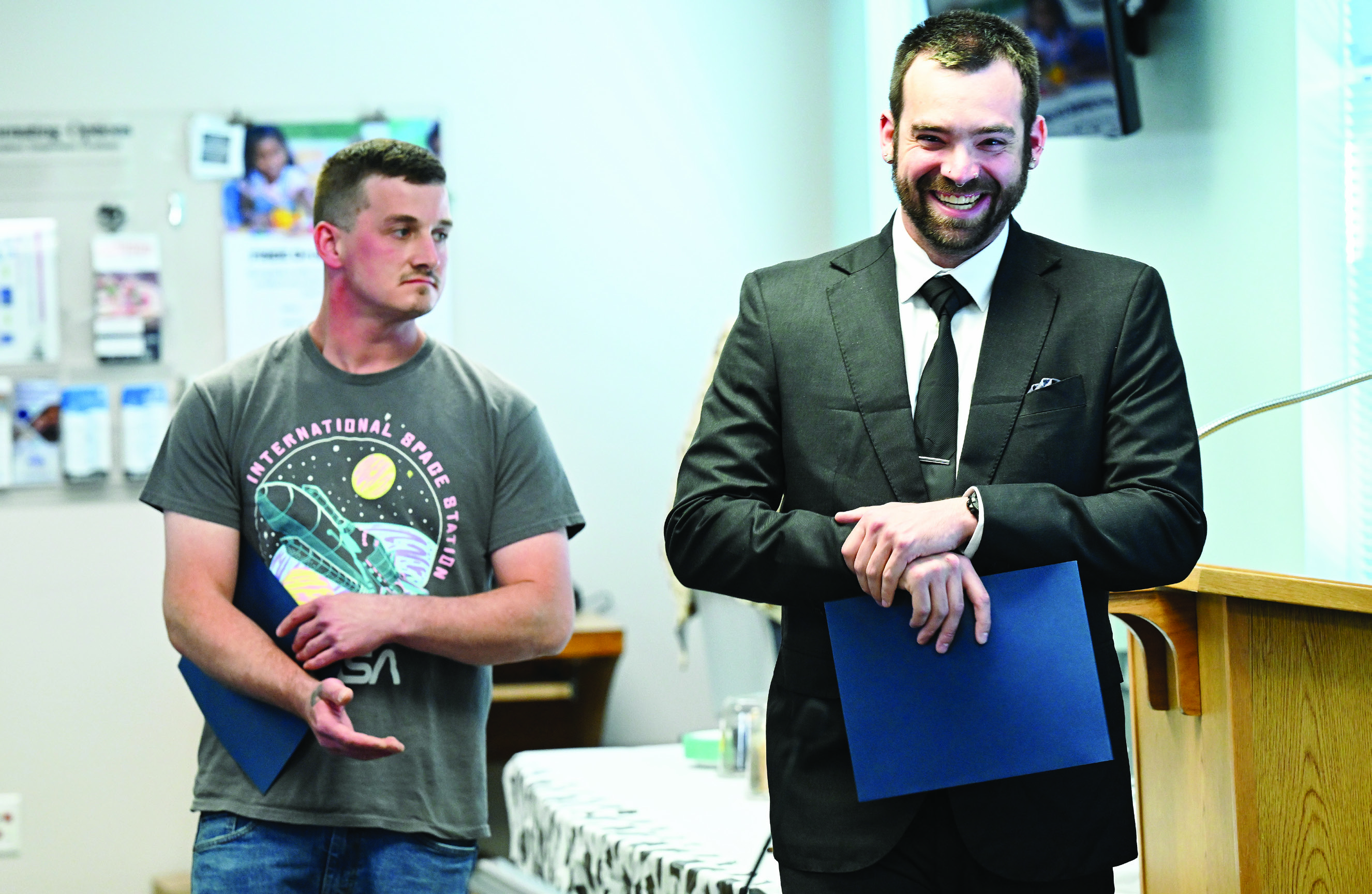 TYLER TJOMSLAND/THE SPOKESMAN-REVIEW Tyler Severson, left, and Garett ...