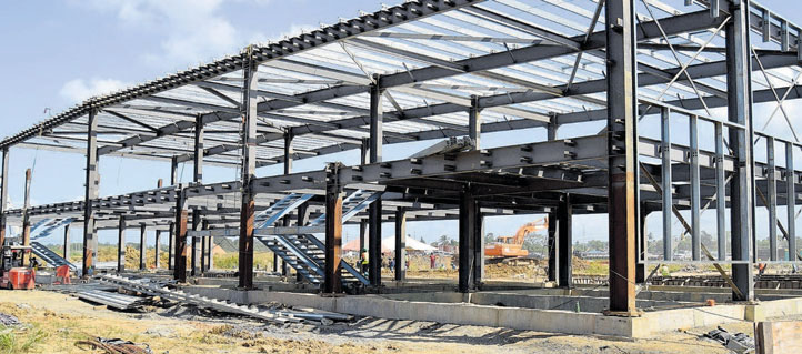 Factory shells under construction at Phoenix Park Industrial Estate.