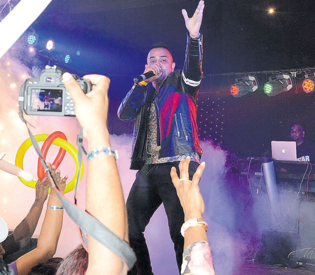 Chutney Soca Monarch GI during his performance in the semi finals of ...