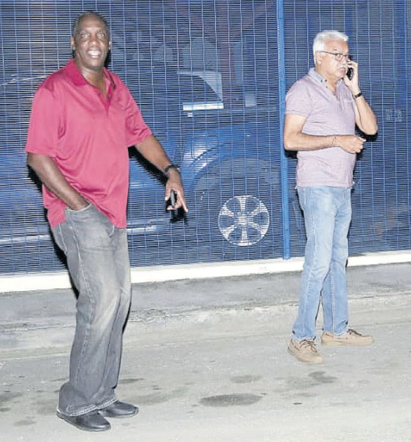 D’Abadie/O’Meara MP Ancil Antoine, left, and Health Minister Terrance ...